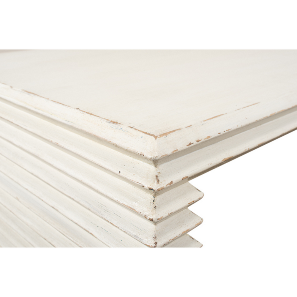 Stacked Cocktail Table - Antique White – Gorgeous Living